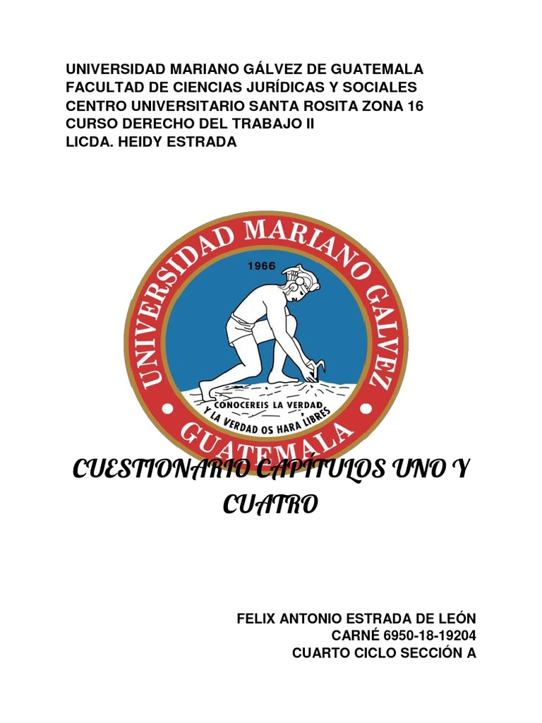 Felix Estrada Tarea Laboral II CUESTIONARIO | PDF | Derecho laboral ...