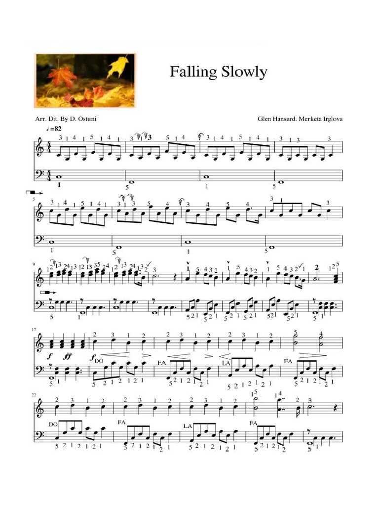 Partituras - Falling Slowly | PDF