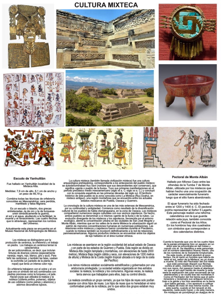 Resumen de la Cultura Mixteca | PDF | Mesoamérica | Cultura de las Americas