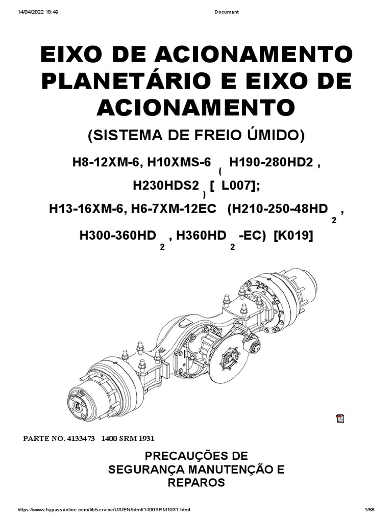 Eixo de Trasmissão Planetario e Eixo de Transmissão - 360 | PDF | Eixo | Engenharia Mecânica