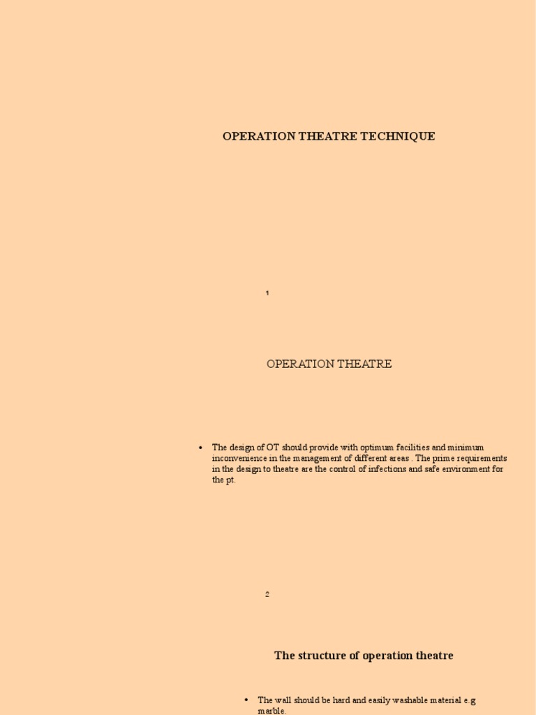 Ot Technique | PDF | Sterilization (Microbiology) | Surgical Suture
