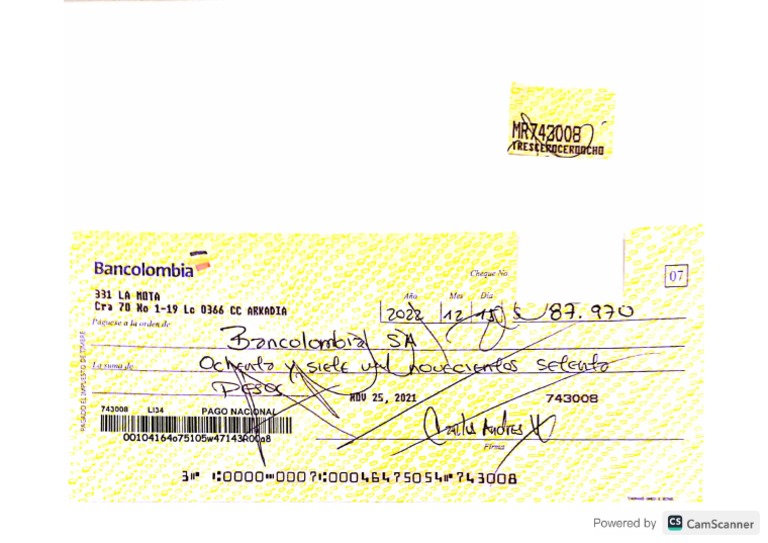 Cheque Anulado | PDF