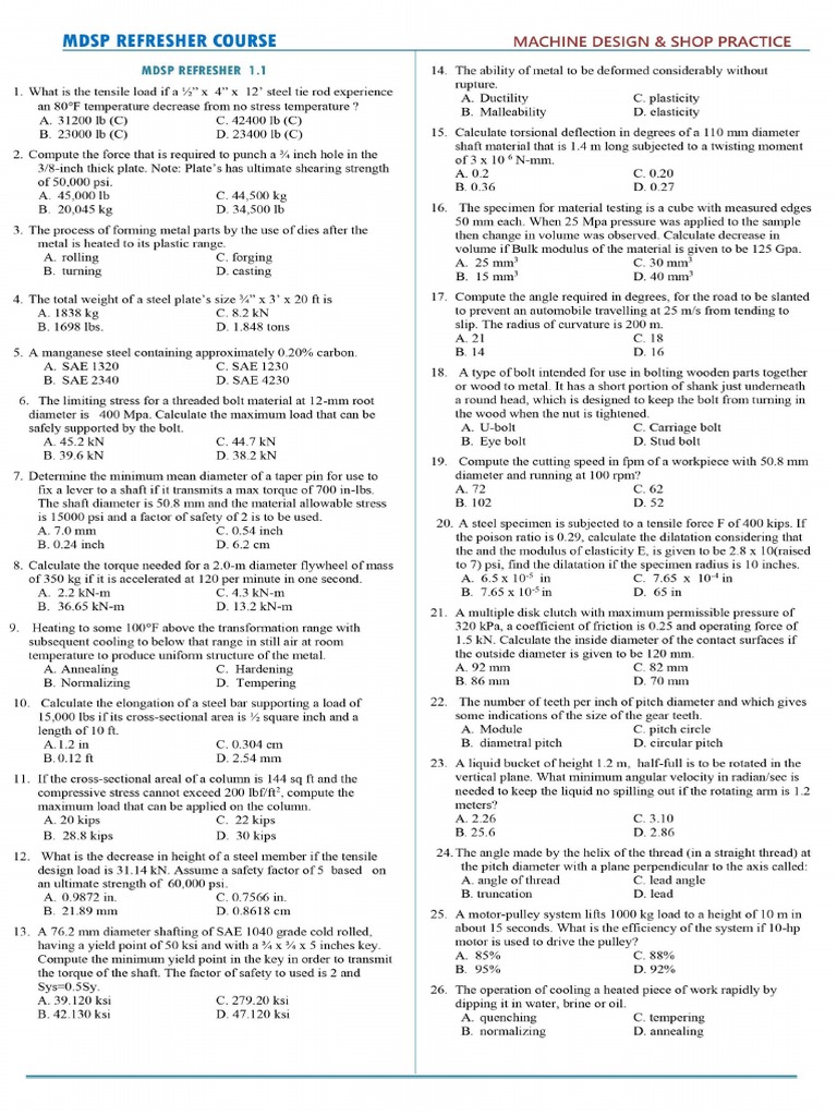Merged Refresher MDSP Questions OCR | PDF