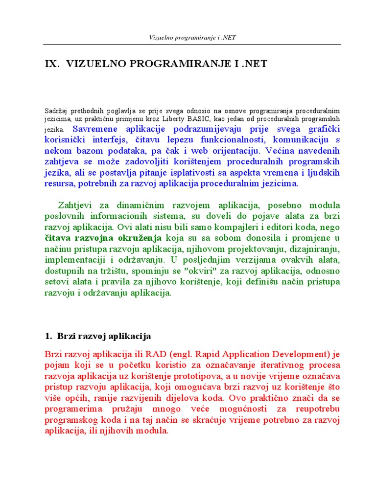 Vizuelno Programiranje | PDF