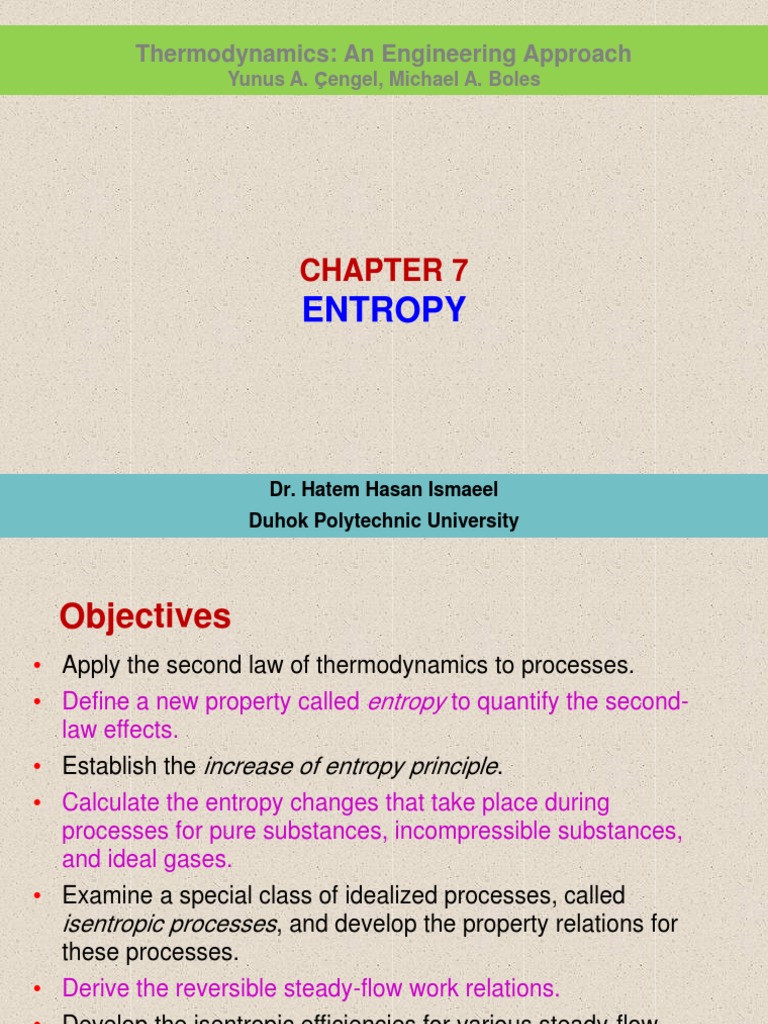 Lecture 5 & 6 | PDF | Entropy | Heat