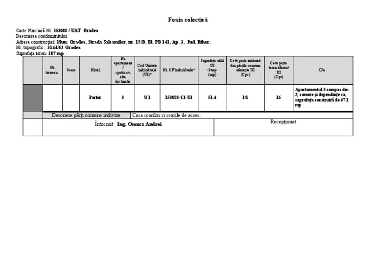 MODEL Foaia - Colectiva - (Anexa - 1.38) | PDF