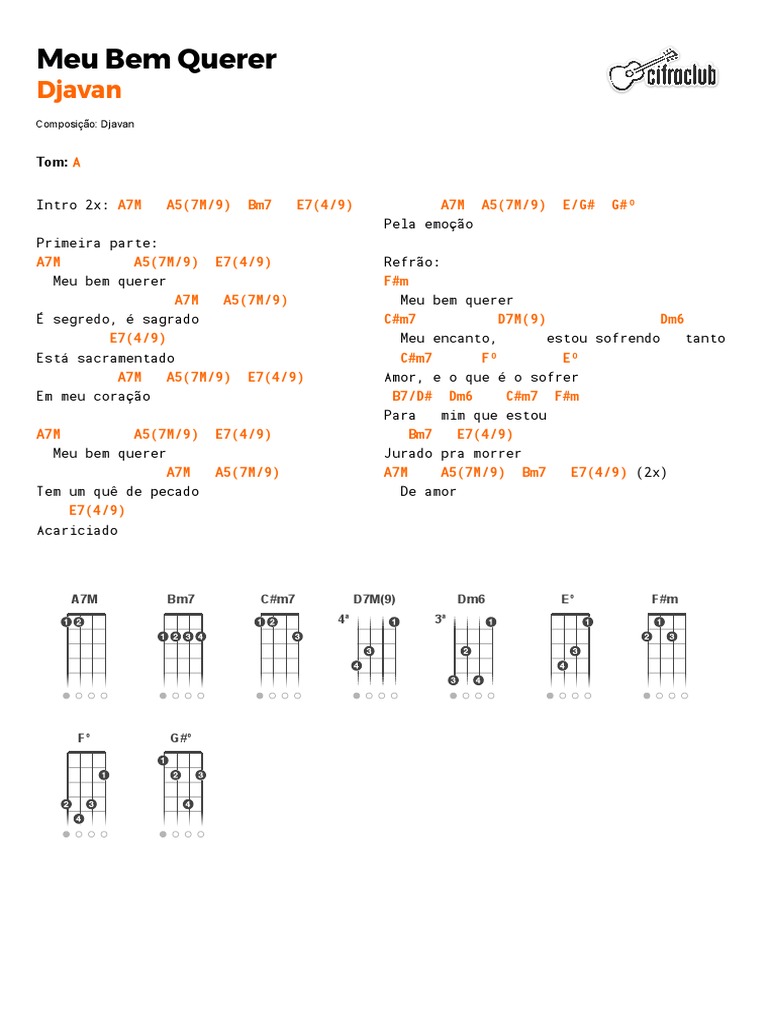 Cifra Club - Djavan - Meu Bem Querer | PDF