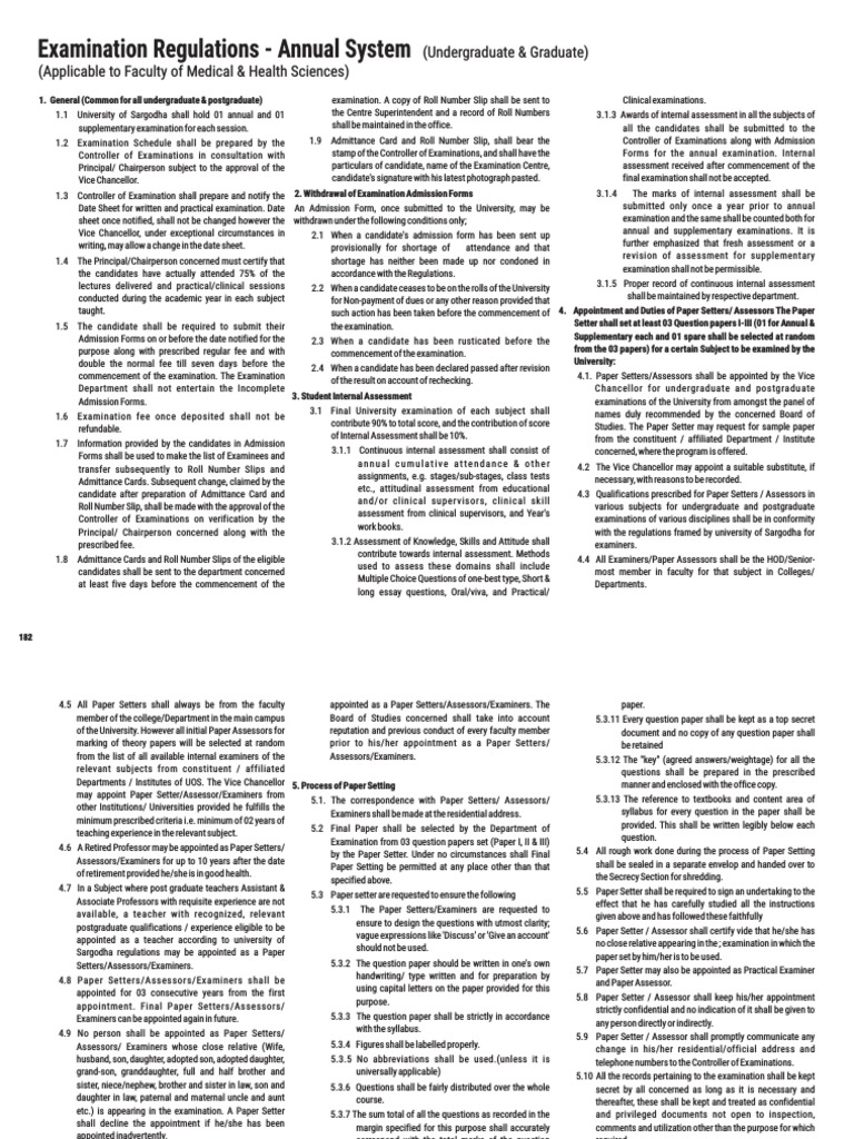 Grading System (Examination Regulations - Annual System) | PDF ...