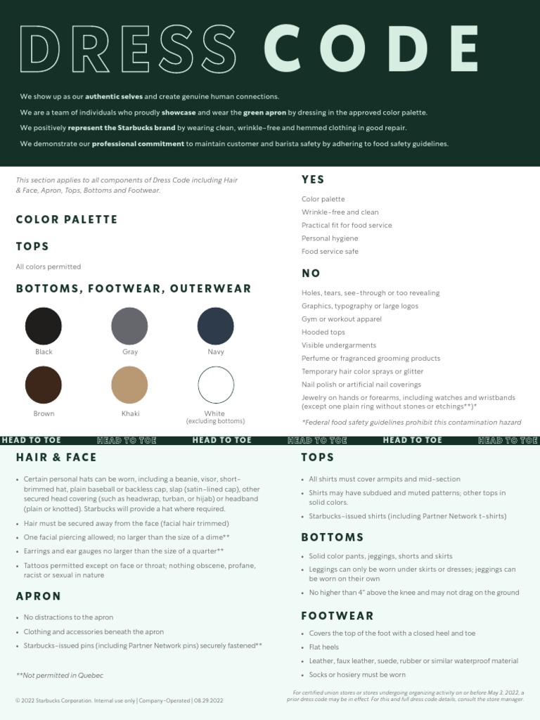 Dress Code Guide - CO - tcm137-79344 | PDF | Clothing | Softlines (Retail)