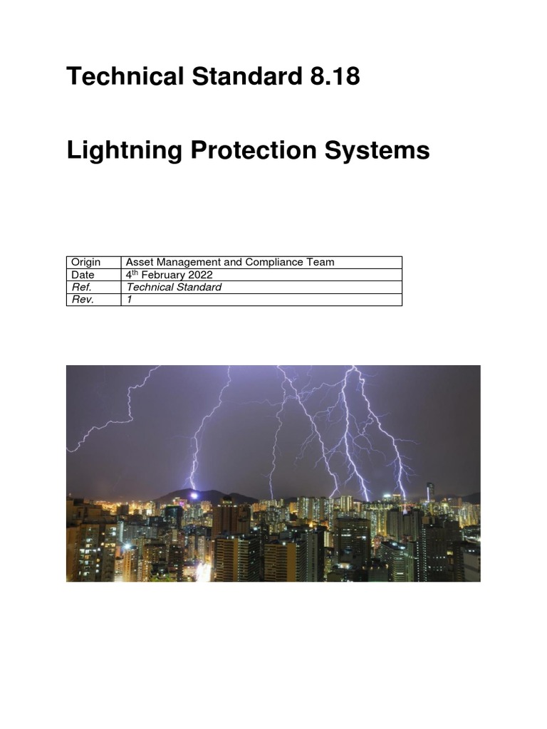 Technical Standard 8.18 Lightning Protection Systems | PDF ...