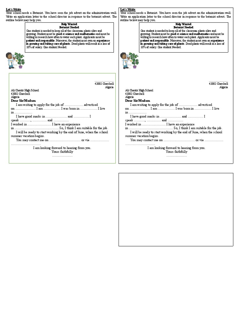 Application Worksheet Updated | PDF