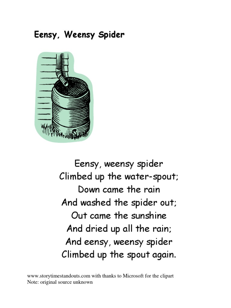 Eensy Weensy Spider | PDF | Young Adult