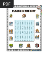 Places in the City Vocabulary Worksheet | PDF