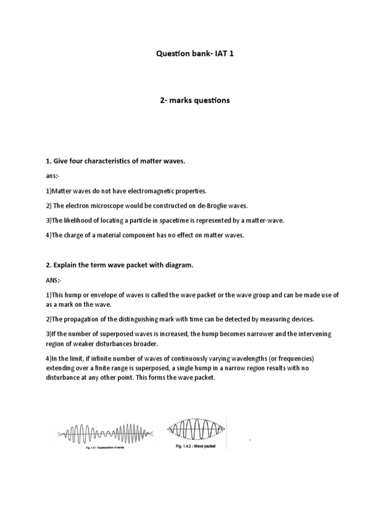 Physics QB 1 | PDF | Waves | Wavelength