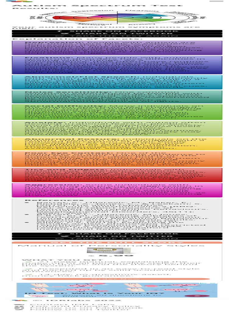 Autism Spectrum Test | Download Free PDF | Autism Spectrum | Anxiety