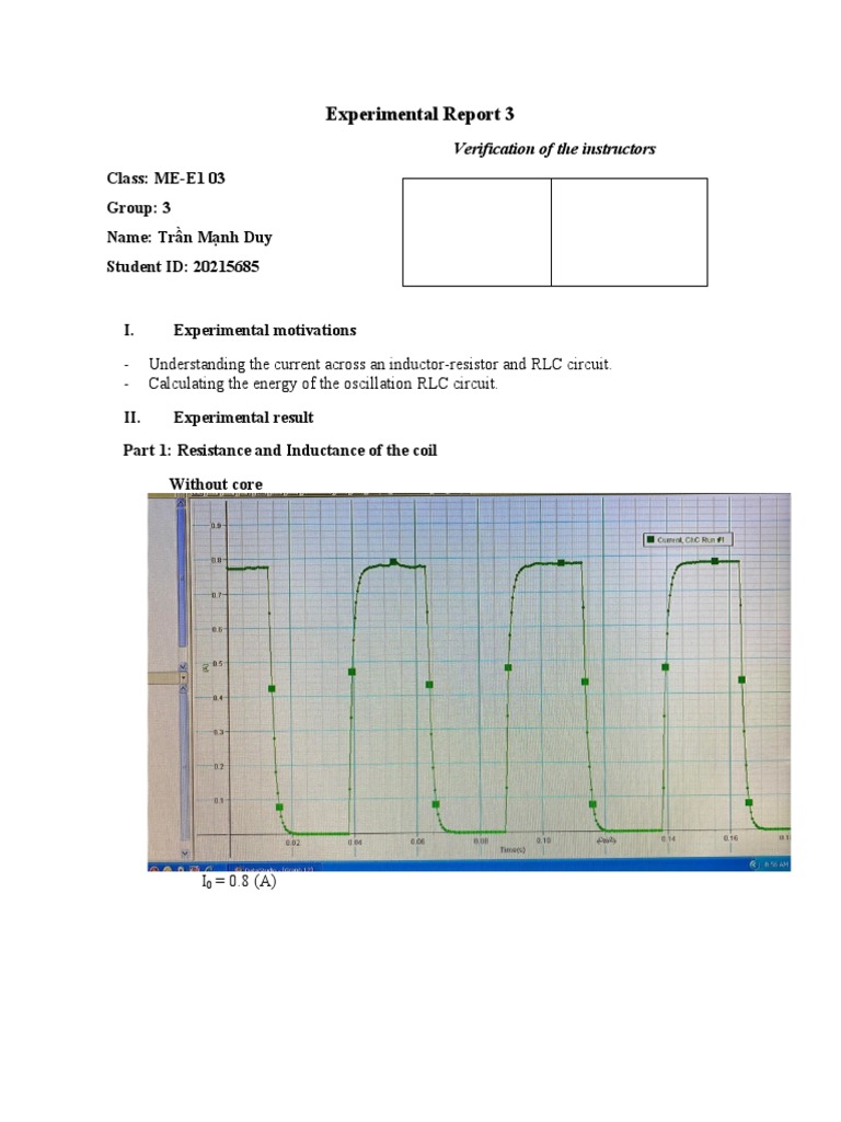 Experimental Report 3 1 | PDF | Inductor | Inductance