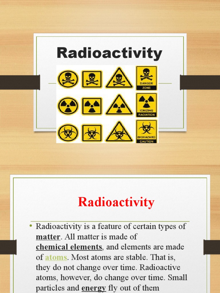 Radioactivity | PDF | Radioactive Decay | Atoms
