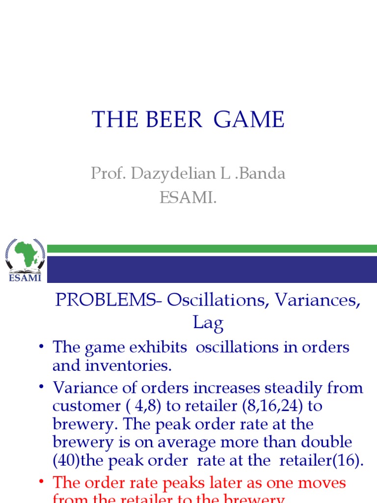The Beer Game | Download Free PDF | Brewery | Inventory