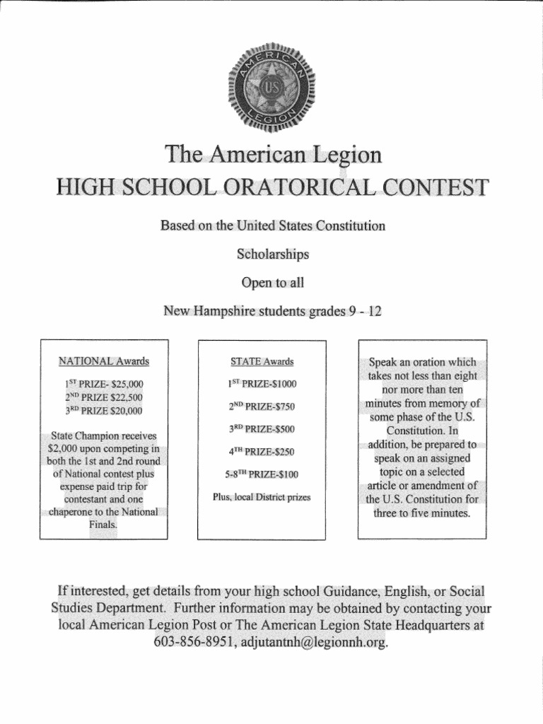 American Legion Oratorical | PDF