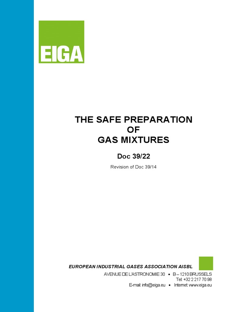 1 Doc039 22 The Safe Preparation Of Gas Mixtures Pdf Gases Valve