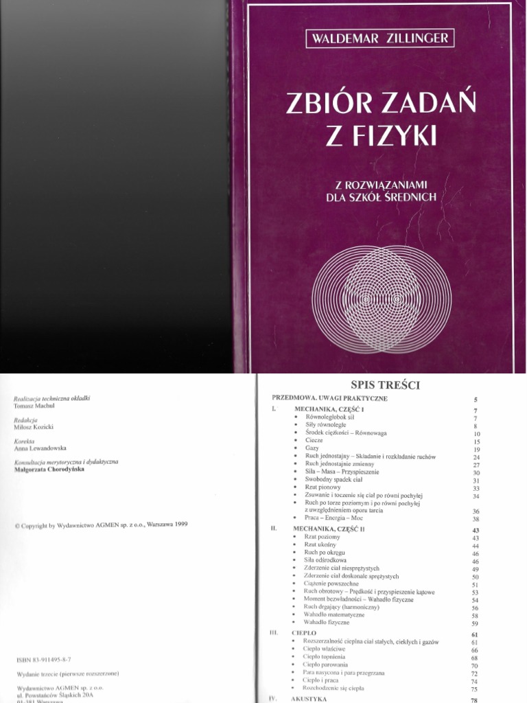 FIZYKA - ZbiÃ R Zadaå Waldemar Zillinger | PDF