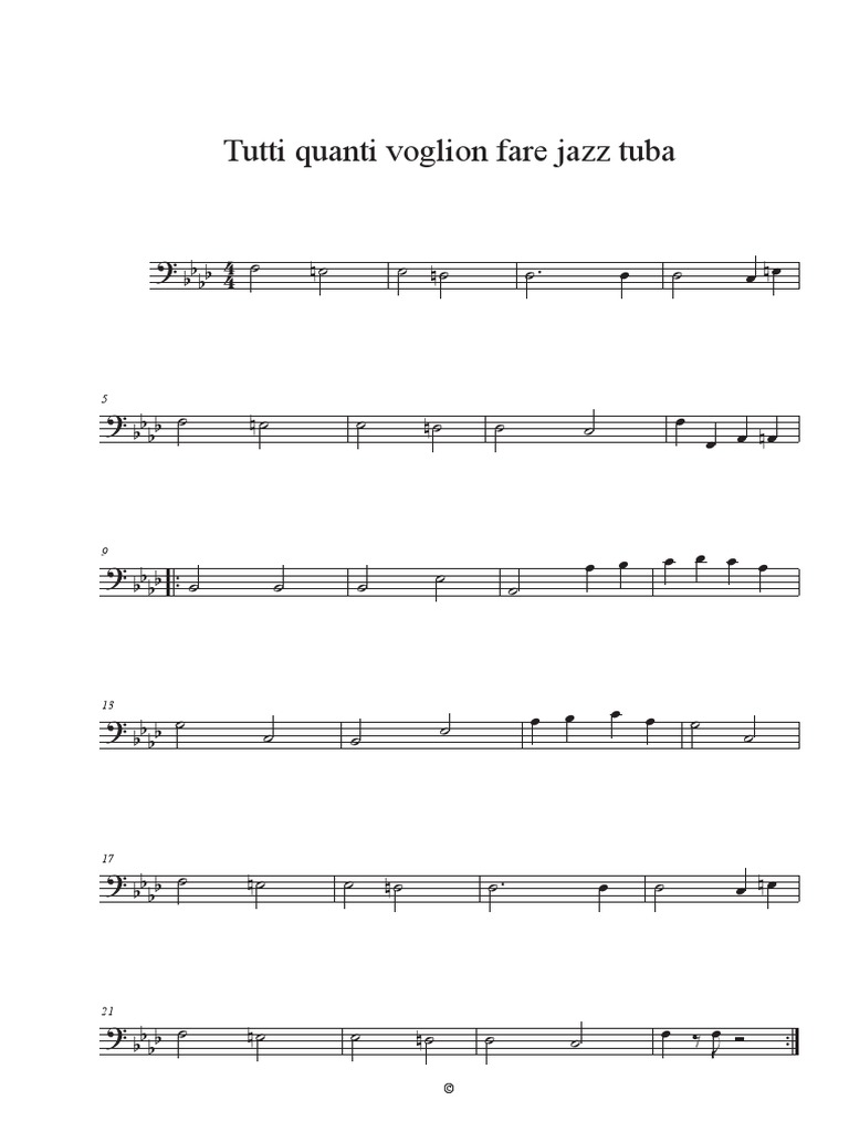 Jazz Tuba - Score | PDF