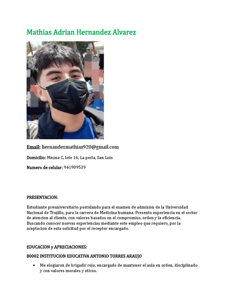 Mathias Adrian Hernandez Alvarez | PDF