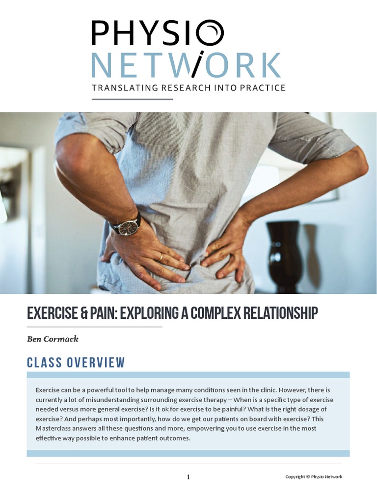 Exercise and Pain Exploring A Complex Relationship | PDF | Physical ...