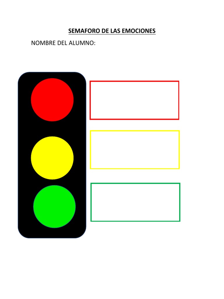 Semáforo de las Emociones para Niños | PDF