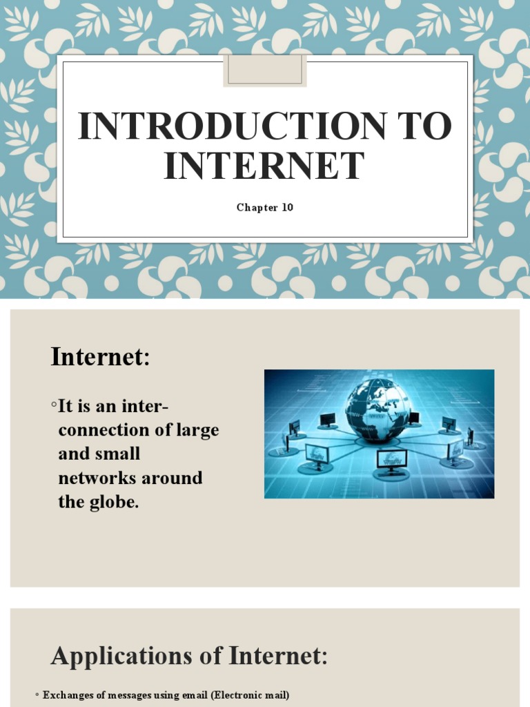 Chapter 10 Introduction To Internet | PDF | World Wide Web | Internet & Web