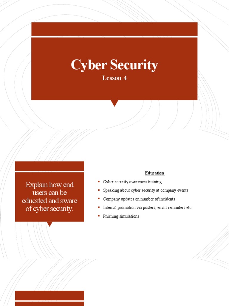 Cyber Security Lesson 4 | PDF | Computer Security | Security