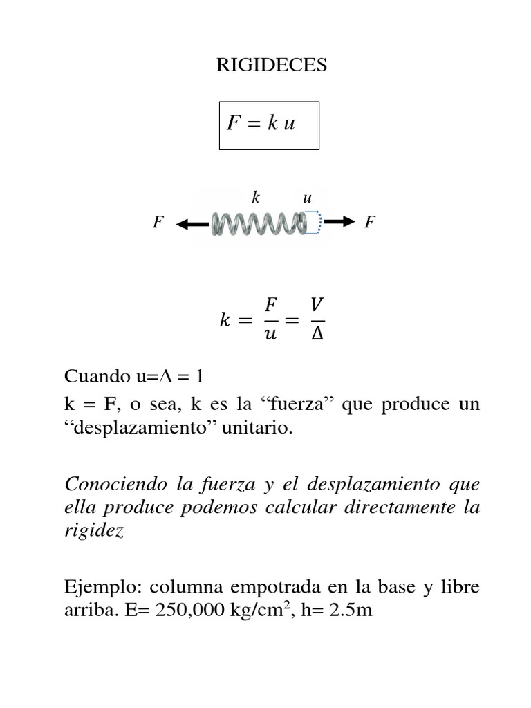 Rigideces | PDF | Rigidez | Ingeniero civil