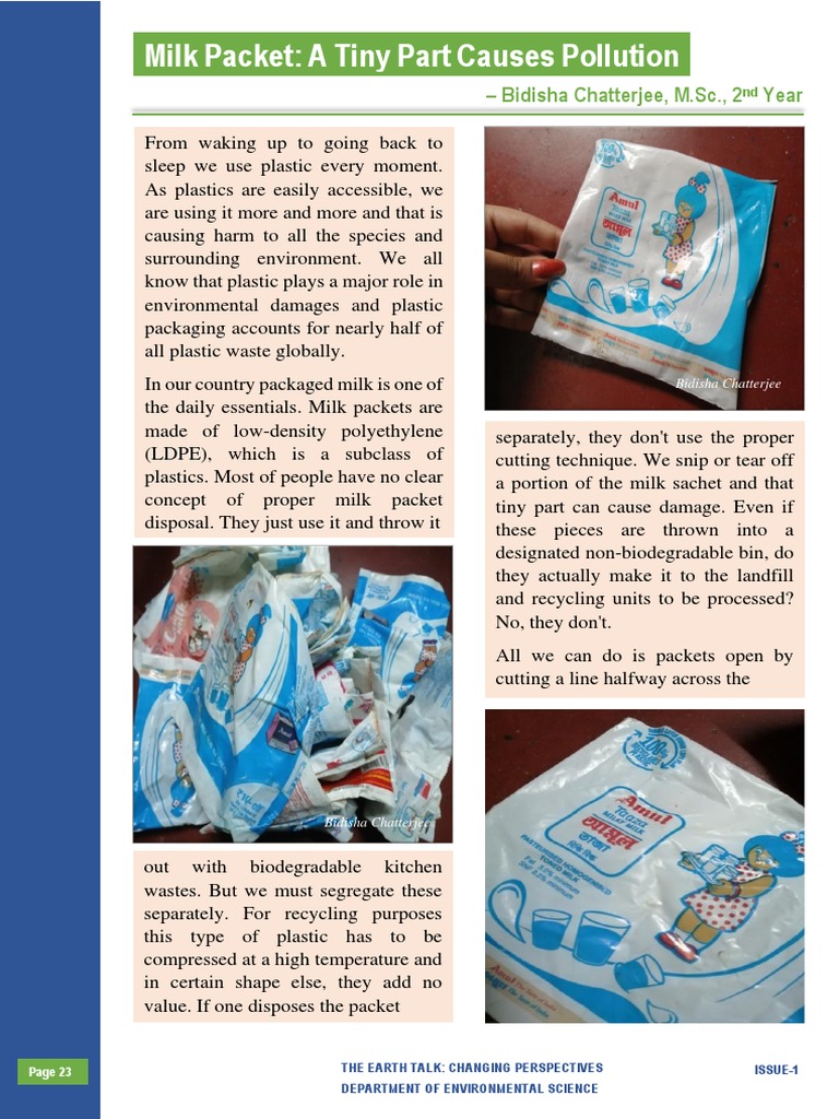 5.6 Milk Packet A Tiny Part Causes Pollution by Bidisha Chatterjee ...