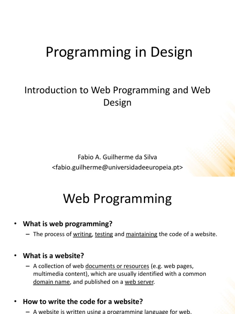 ProgDesign Aula 03 Intro Prog Web | Download Free PDF | World Wide Web ...