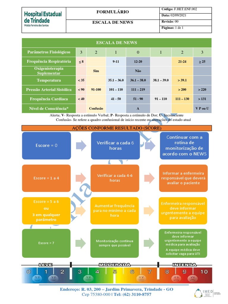 CC-F.HET - ENF.002 - Escala de News - Parâmetros Fisiológicos - para Impressão | PDF | Sistema ...