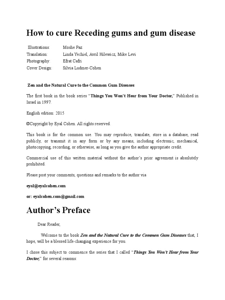 How to Cure Receding Gums and Gum Diseases | PDF | Light | Tooth