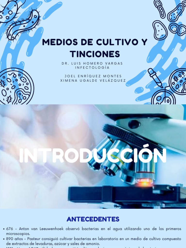 Tinciones y Medios de Cultivo 1 | PDF | Microbiología | Microscopía