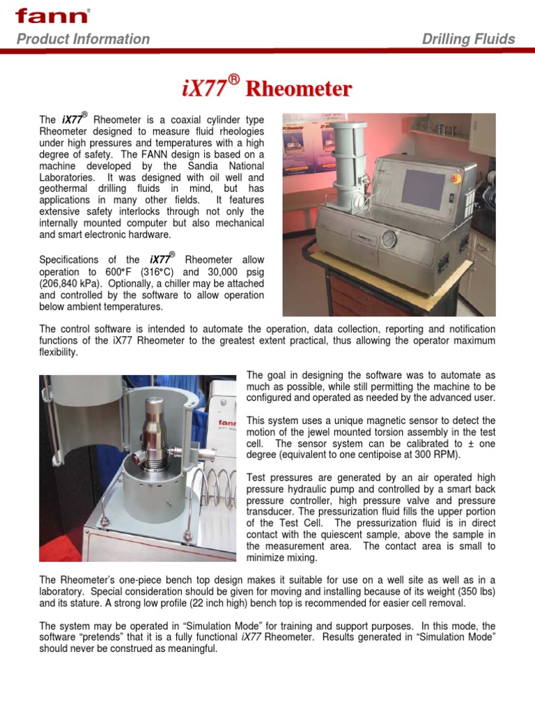 Rheometer Ix77 | PDF | Valve | Stainless Steel
