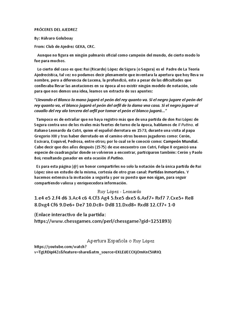 02 Rui López de Sigura | PDF