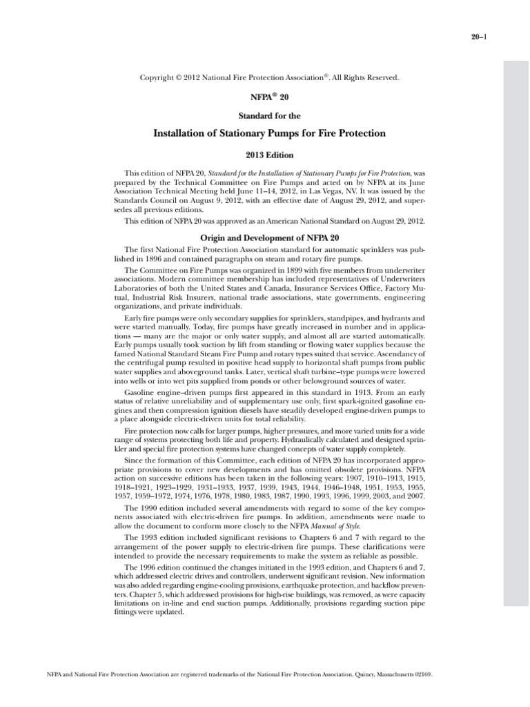 Nfpa 20-2013 | PDF