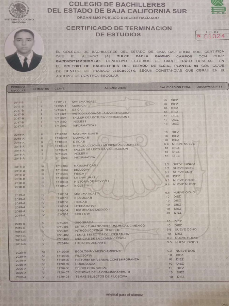 Certificado de Terminacion | PDF | Science