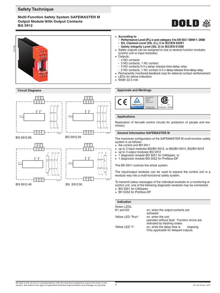 BG5912 en | PDF | Relay | Alternating Current