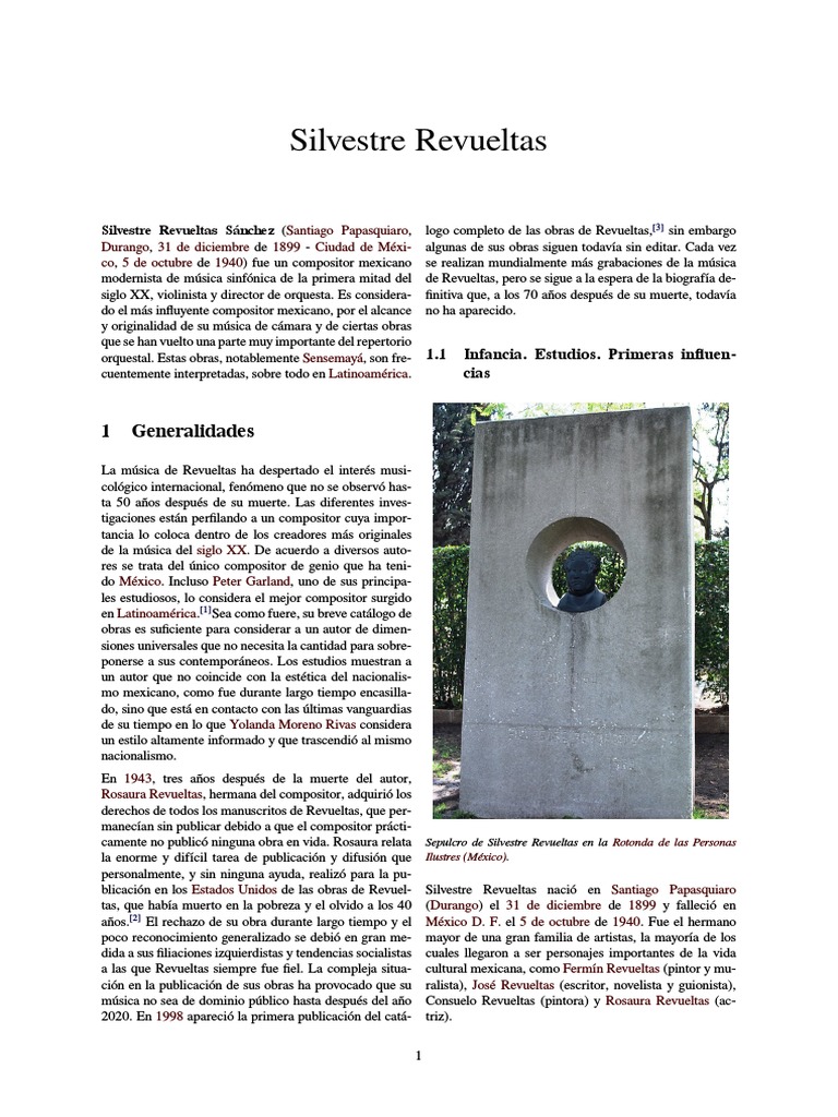 Biografía de Silvestre Revueltas | PDF | Las artes escénicas