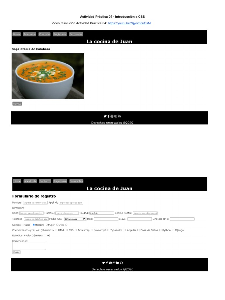 14 - Actividad Práctica 04 - Introducción A CSS | PDF