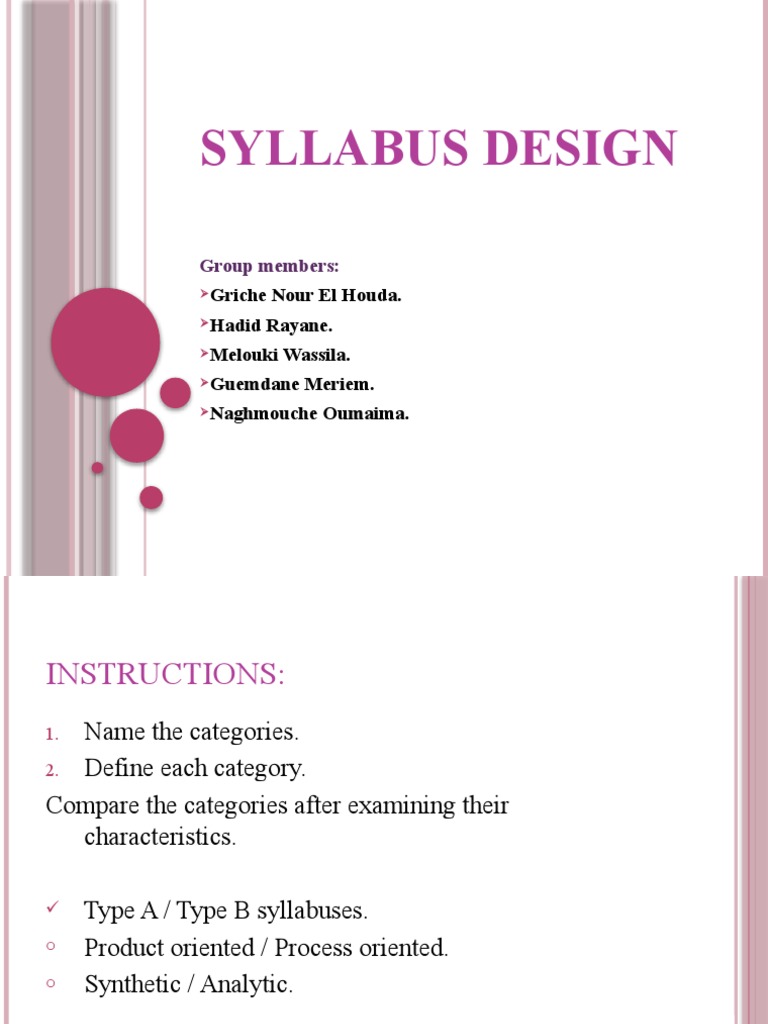 Syllabus Design | PDF | Learning | Second Language