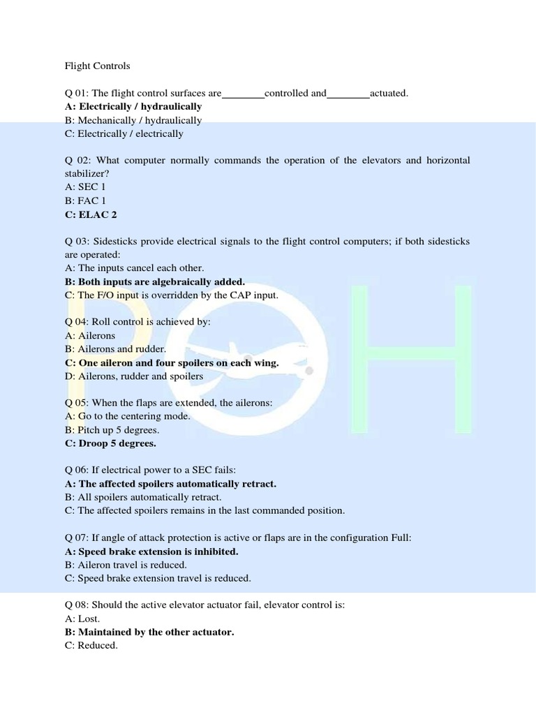7 Flight Controls Answers | Download Free PDF | Flight Control Surfaces ...