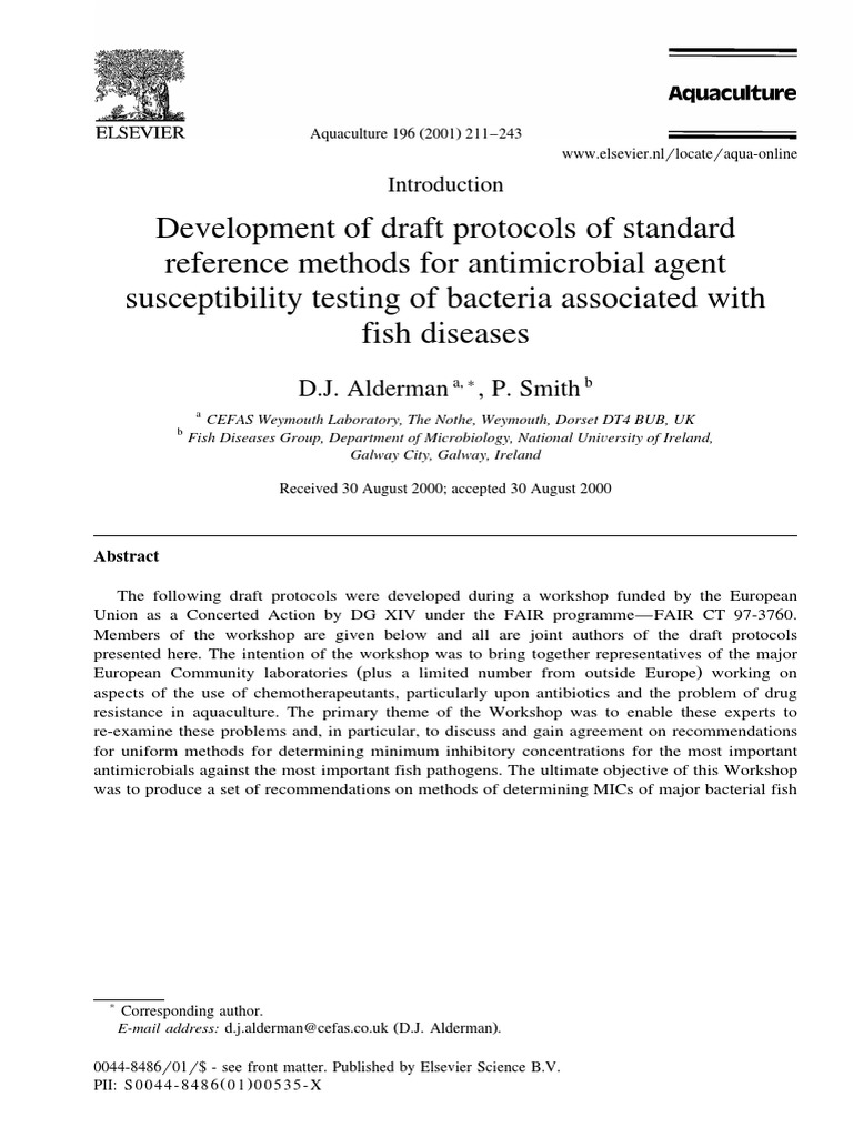 Development of Draft Protocols of Standard Reference Methods For ...