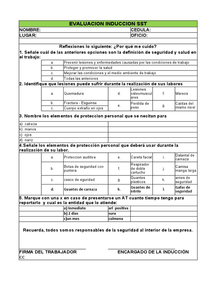 Evaluación de La Inducción | PDF