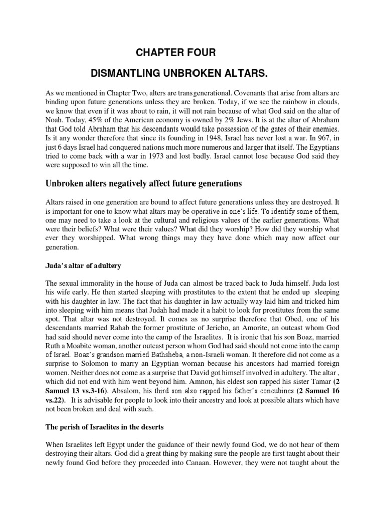 Chapter Four - Dismantling Unbroken Altars. | PDF | Old Testament Books ...