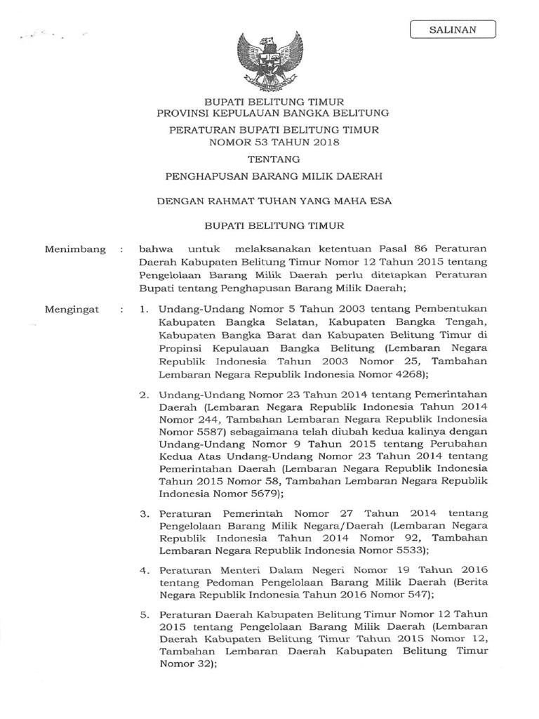 Penghapusan BMD | PDF